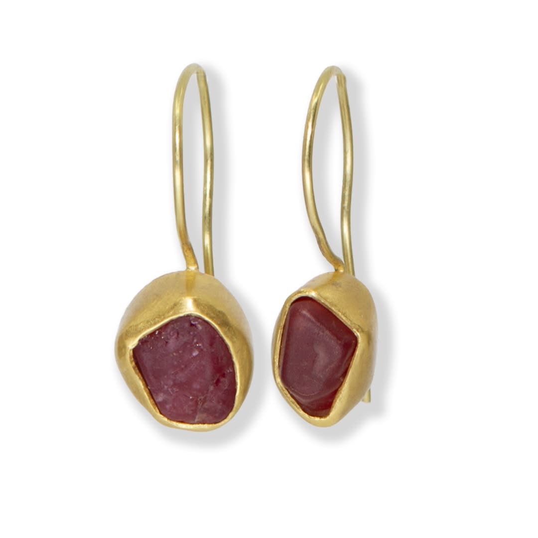 Marki Knopp Rough Ruby Earrings Slate Gray Gallery