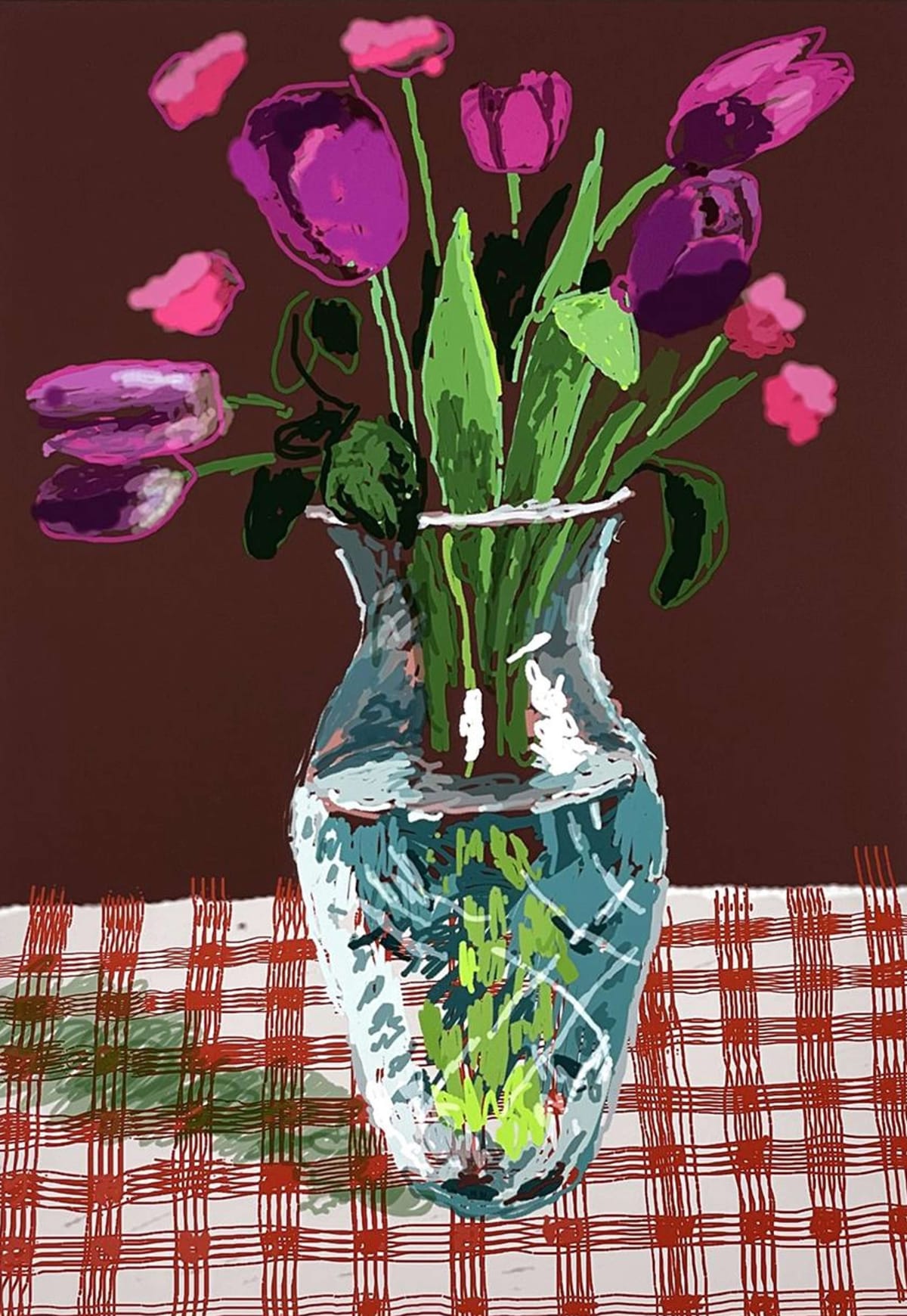 Flower Paintings David Hockney David Hockney Mount Fuji With Flowers