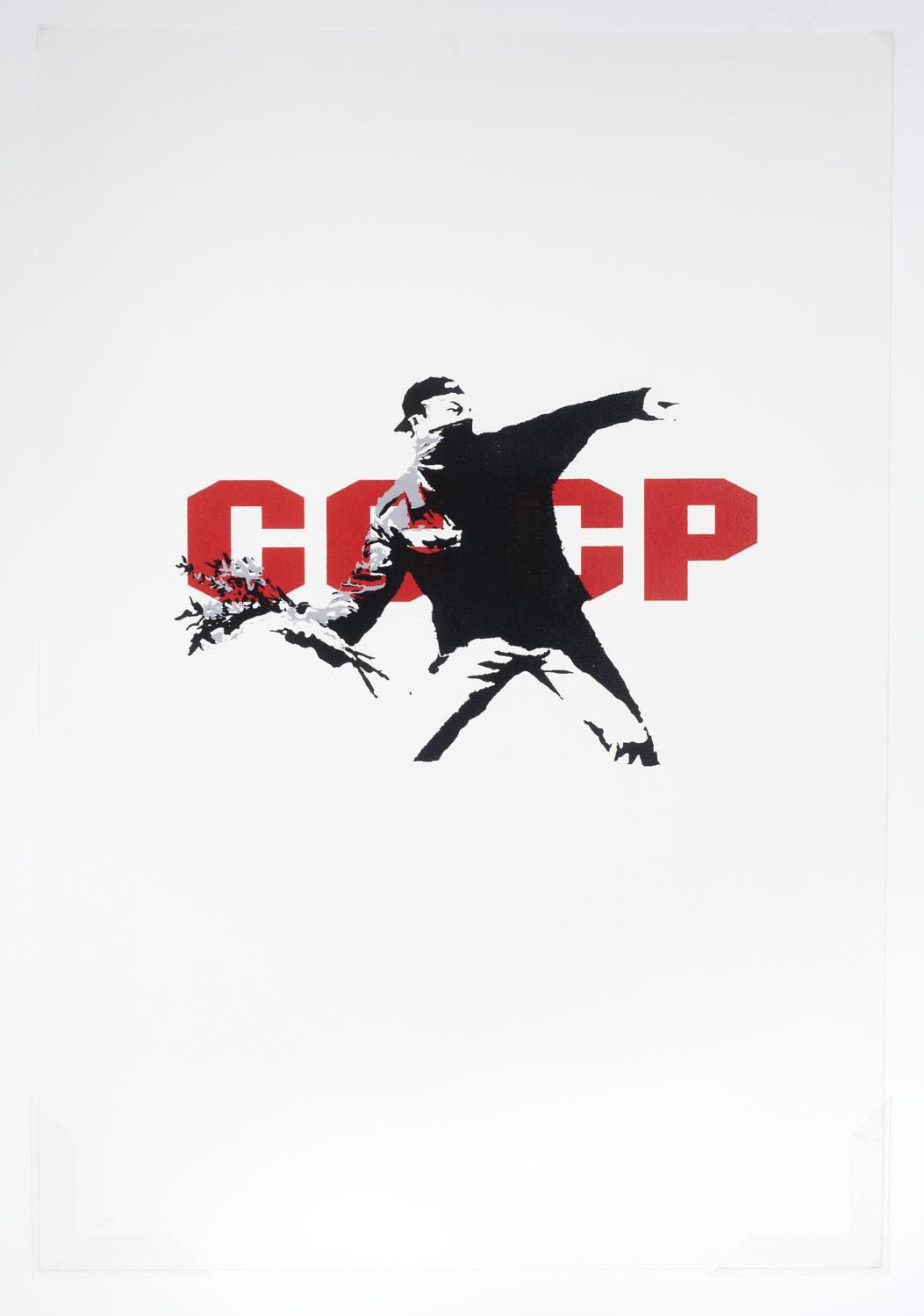 Buy Banksy CCCP Love is in the Air | Meaning & History Buy Banksy CCCP Love is in the Air | Meaning & History