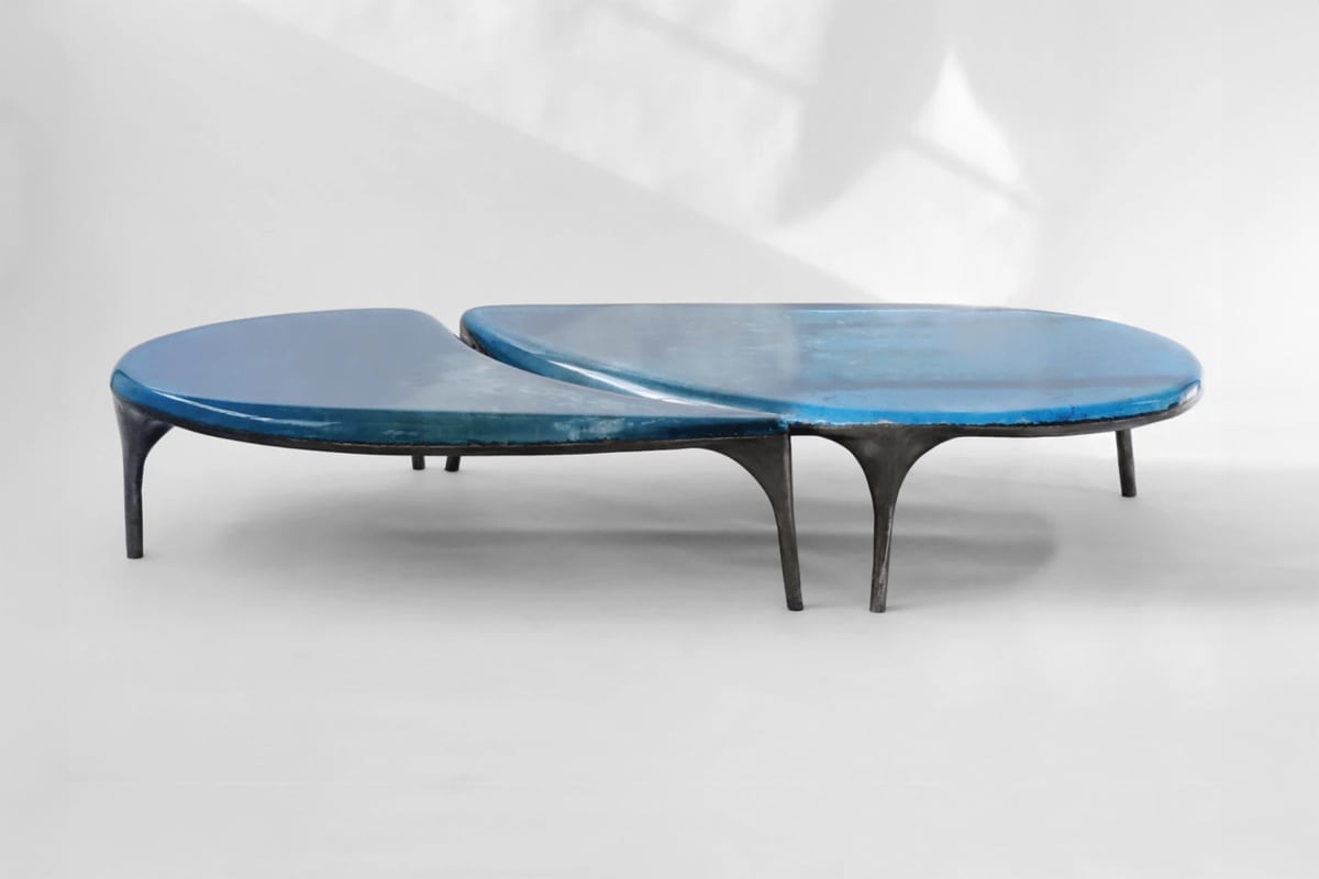 Valentin Loellmann, Two Parts Blue Table, 2022 | Twenty First Gallery