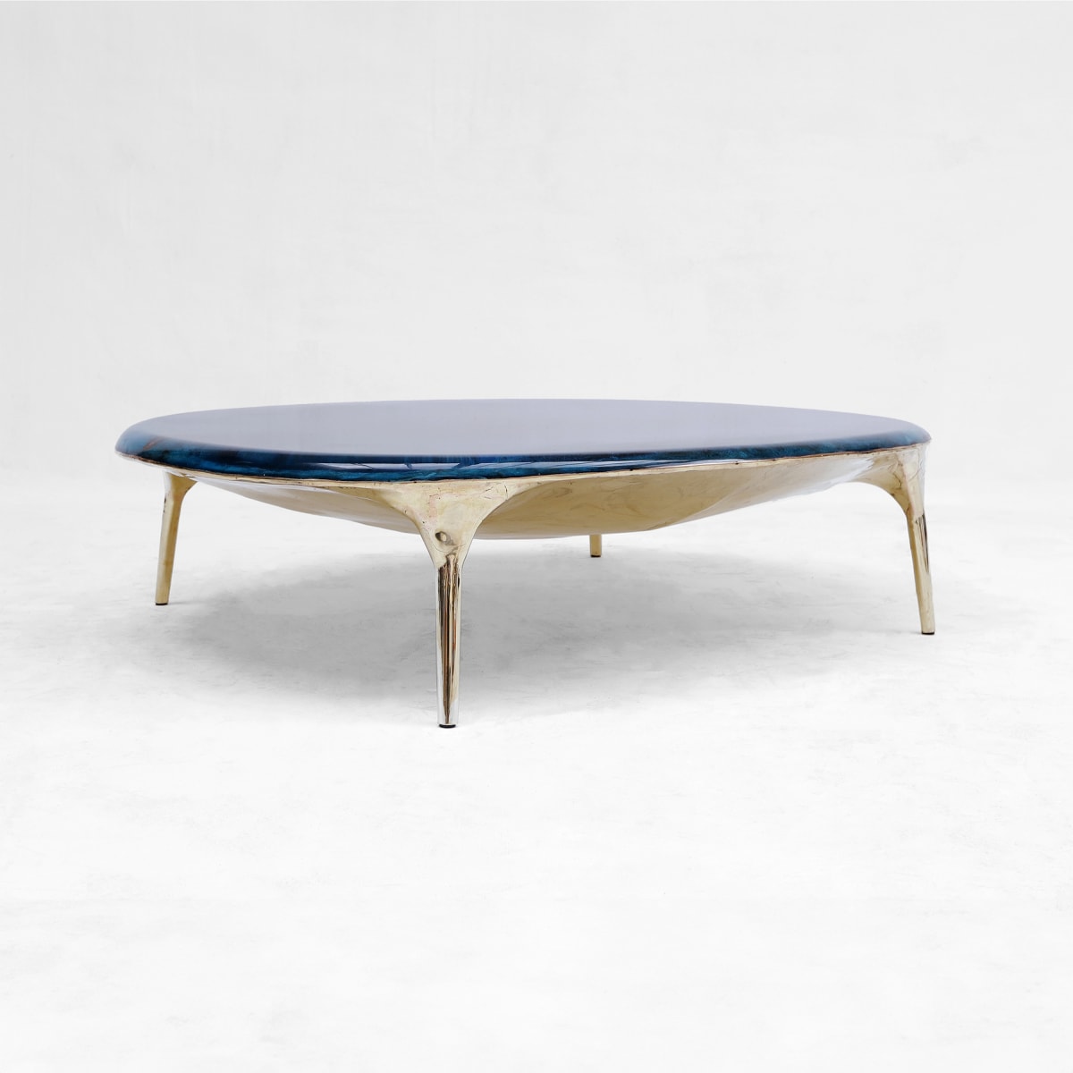 Valentin Loellmann, Blue Brass Coffee Table, 2019 | Twenty First Gallery