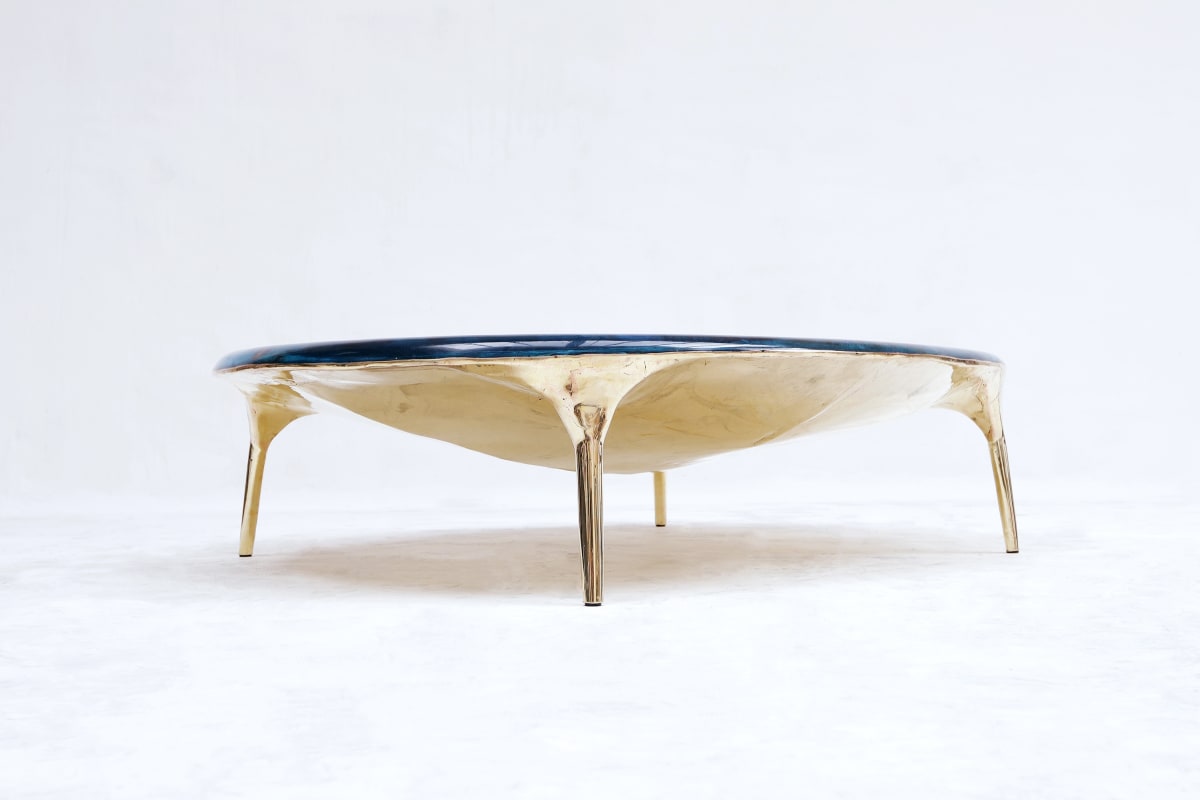 Valentin Loellmann, Blue Brass Coffee Table, 2019 | Twenty First Gallery