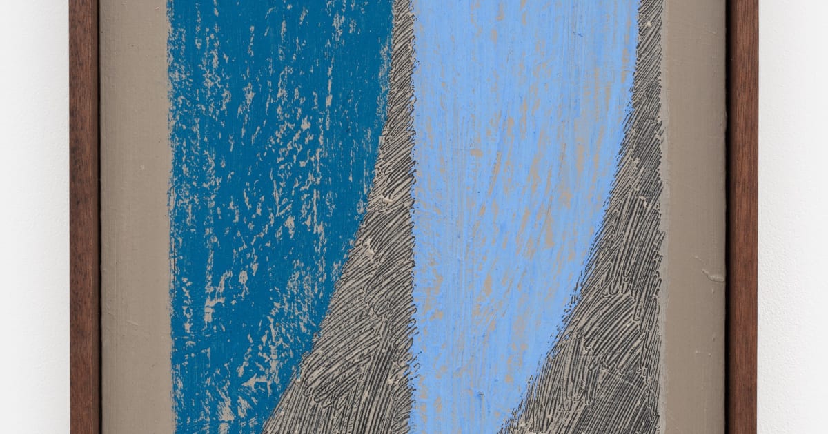 Haroun Hayward, Composition with Mid Blue, Light Blue, 2022 | Hales Gallery