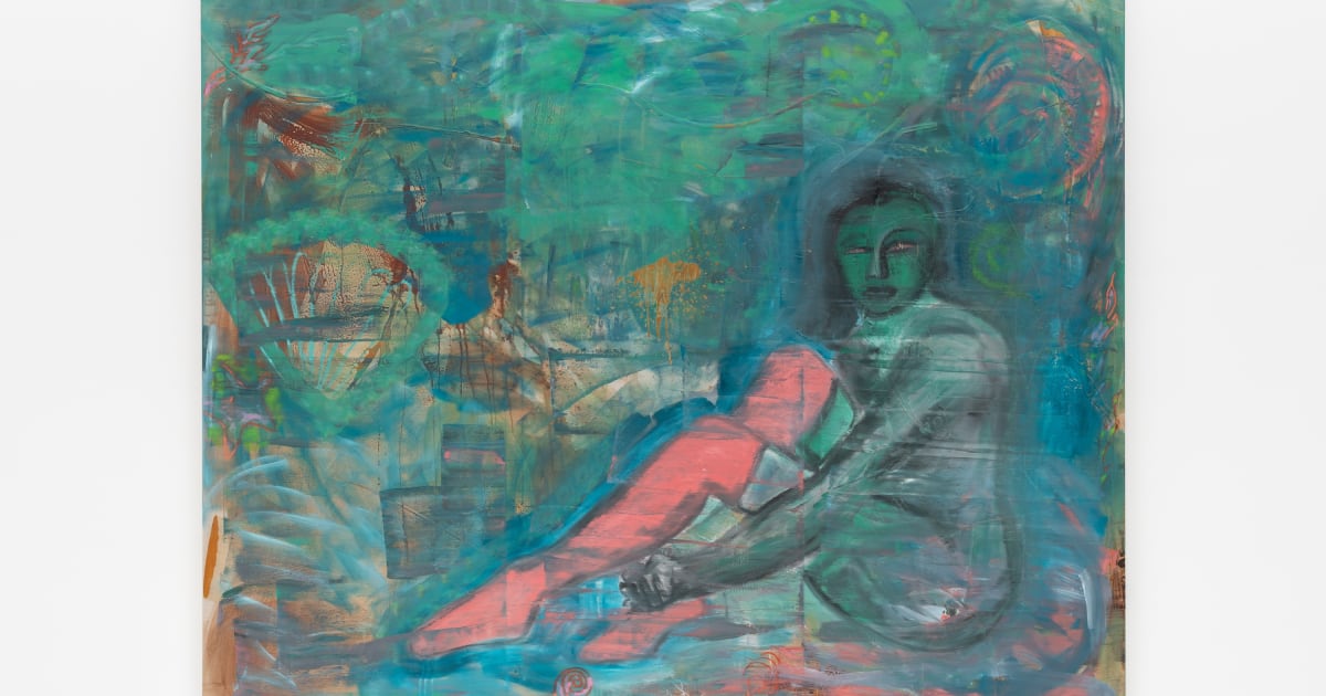 Lucy Stein, Woman under the sea, 2021 | Hales Gallery