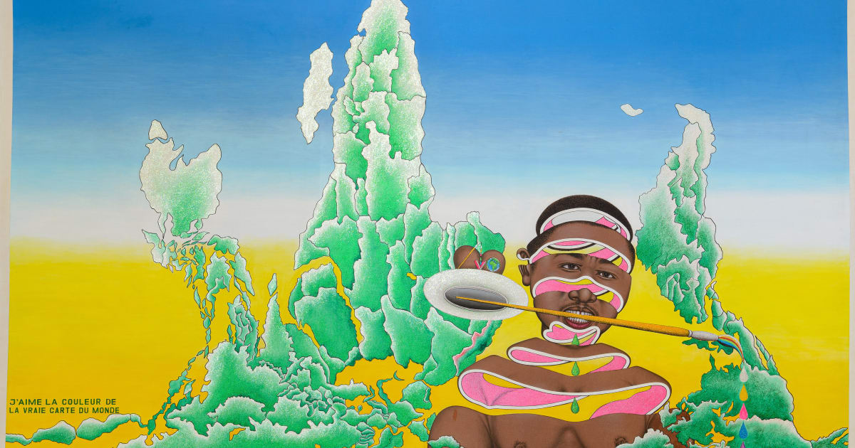 Chéri Samba, J'aime la couleur de la vraie carte du monde, 2016 | MAGNIN-A Chéri Samba, J'aime la couleur de la vraie carte du monde, 2016 | MAGNIN-A