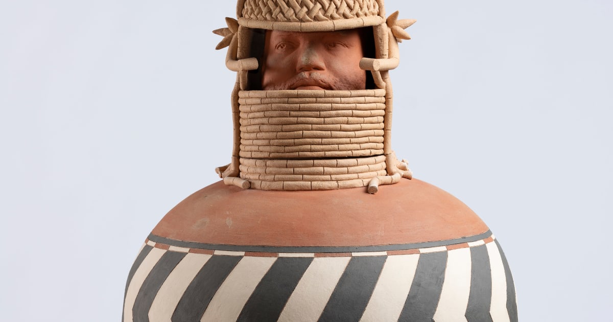 Tavares Strachan, Self Portrait (King Oba with Black and White Arrow ...