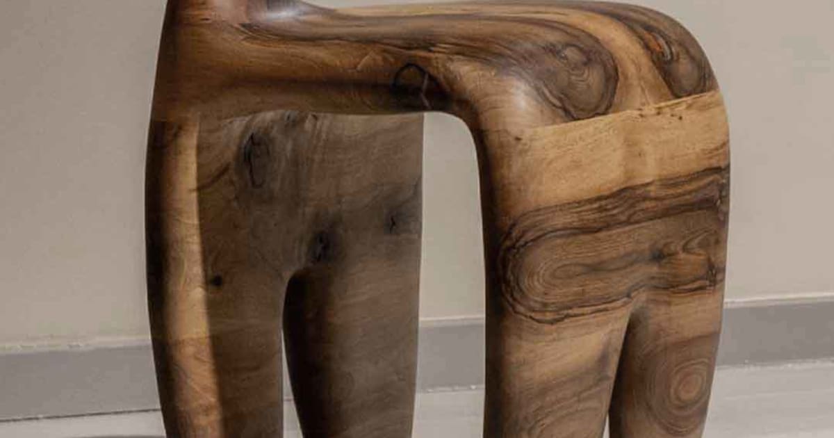 Jordi Sarrate Designer of Unique Walnut Wood Design Objects at Mia Karlova Galerie
