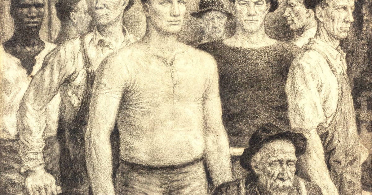 James Ormsbee Chapin, Nine Workmen, 1942 | Schoelkopf Gallery