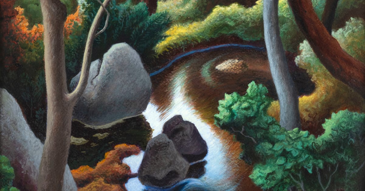 Thomas Hart Benton, Paint Mill Brook, Chilmark (Woodland Stream), 1969 ...