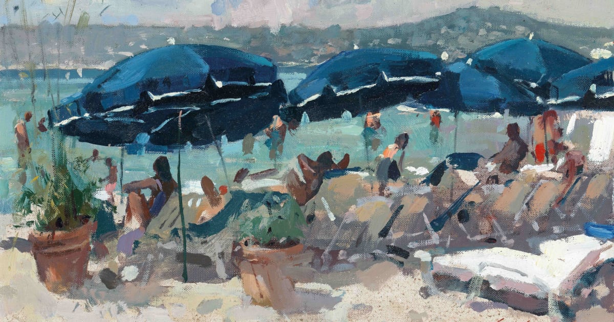 Paul Rafferty, The Belles Rives Plage, Study, 2022 | Portland Gallery