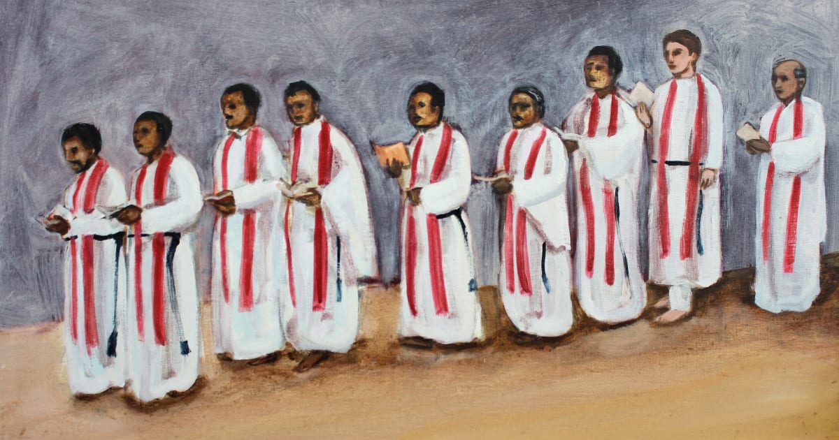 Matthew Krishanu, Procession of Priests, 2020 | Niru Ratnam