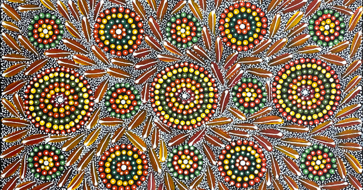 aboriginal flower art patterns
