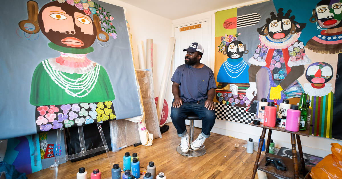 Studio visit with Kojo Marfo | JD Malat Gallery