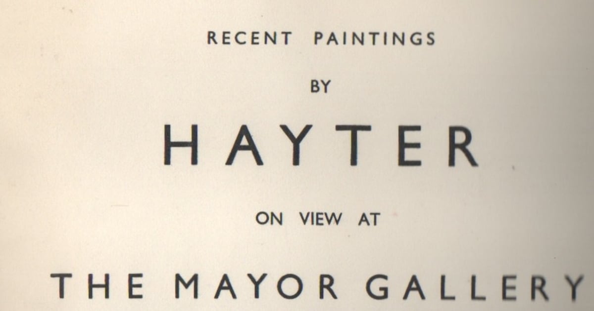 HAYTER | 1 - 15 February 1938 | The Mayor Gallery
