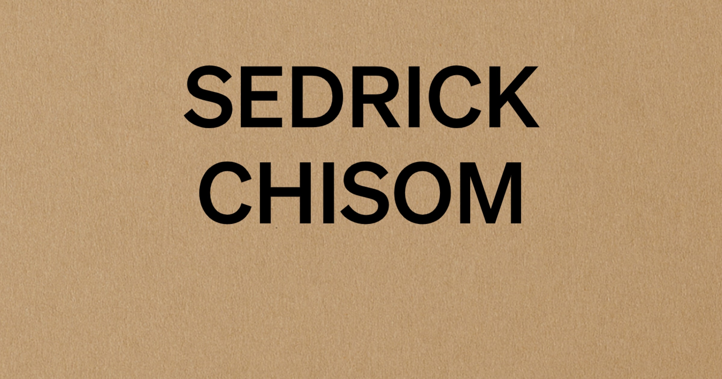Sedrick Chisom: The Villian of History for One Night Alone | Pilar Corrias