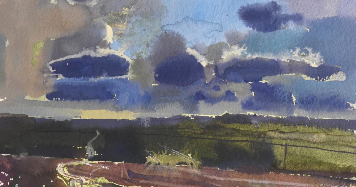 Richard Pikesley RWS, Sky & Plough, Vale Country, 2023 | Bankside Gallery