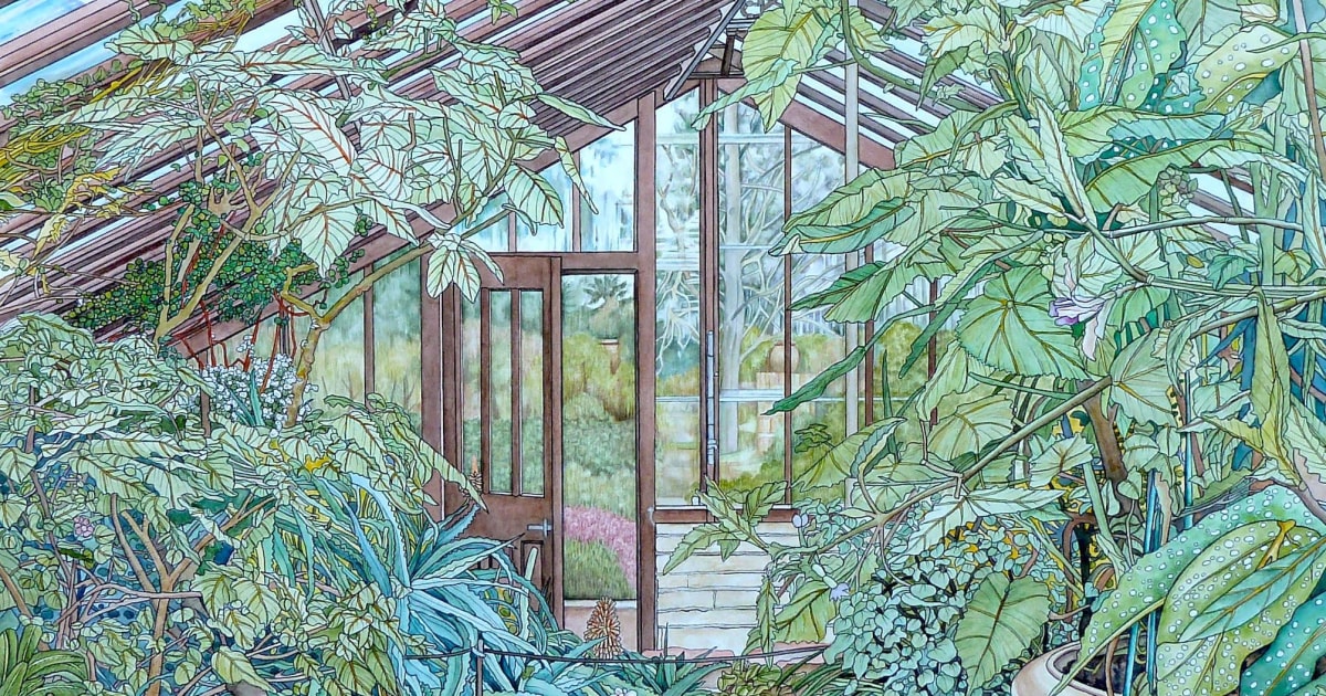 Meg Dutton RE, Part of the Glasshouse. | Bankside Gallery