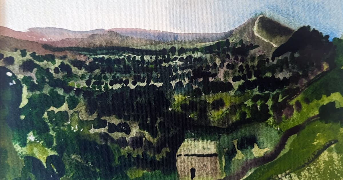 Neil Pittaway RWS RE, In the Peak District, Derbyshire, England ...