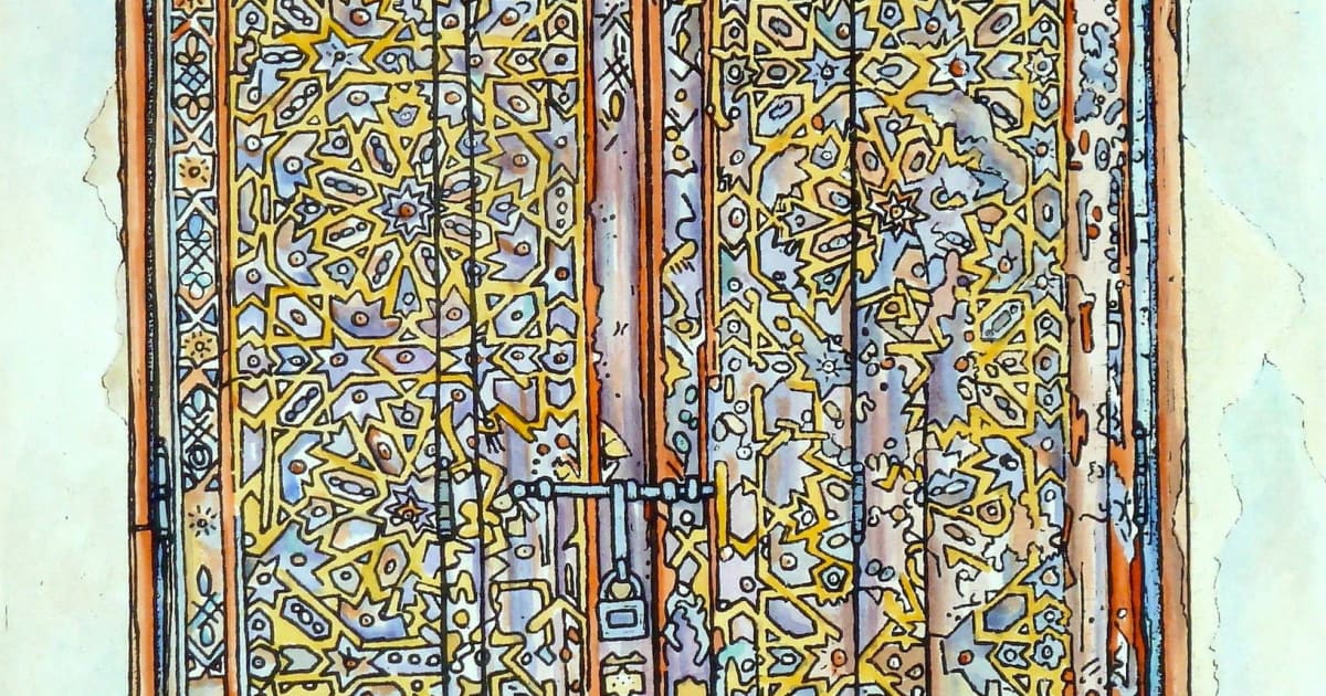 Meg Dutton RE, Yellow Painted Door | Bankside Gallery