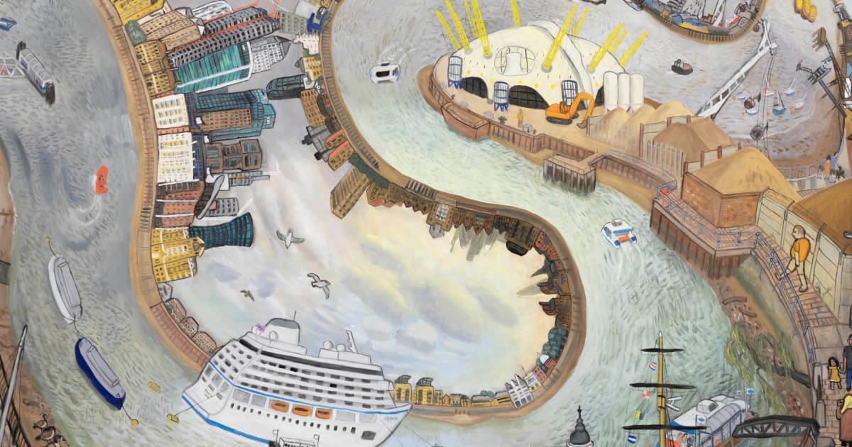 Jiro Osuga, The River, 8. Canary Wharf to the Thames Barrier, 2019 ...