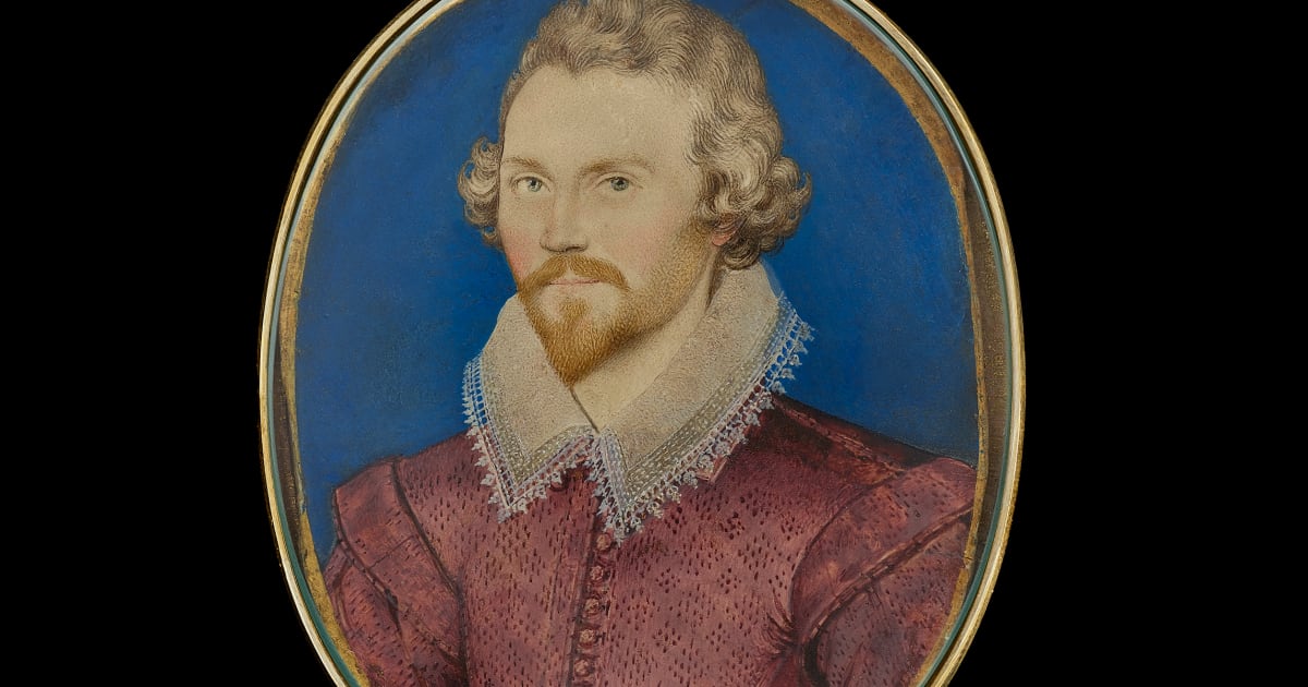 Nicholas Hilliard, (1547-1619) | A Gentleman, wearing deep-pink ‘pinked ...