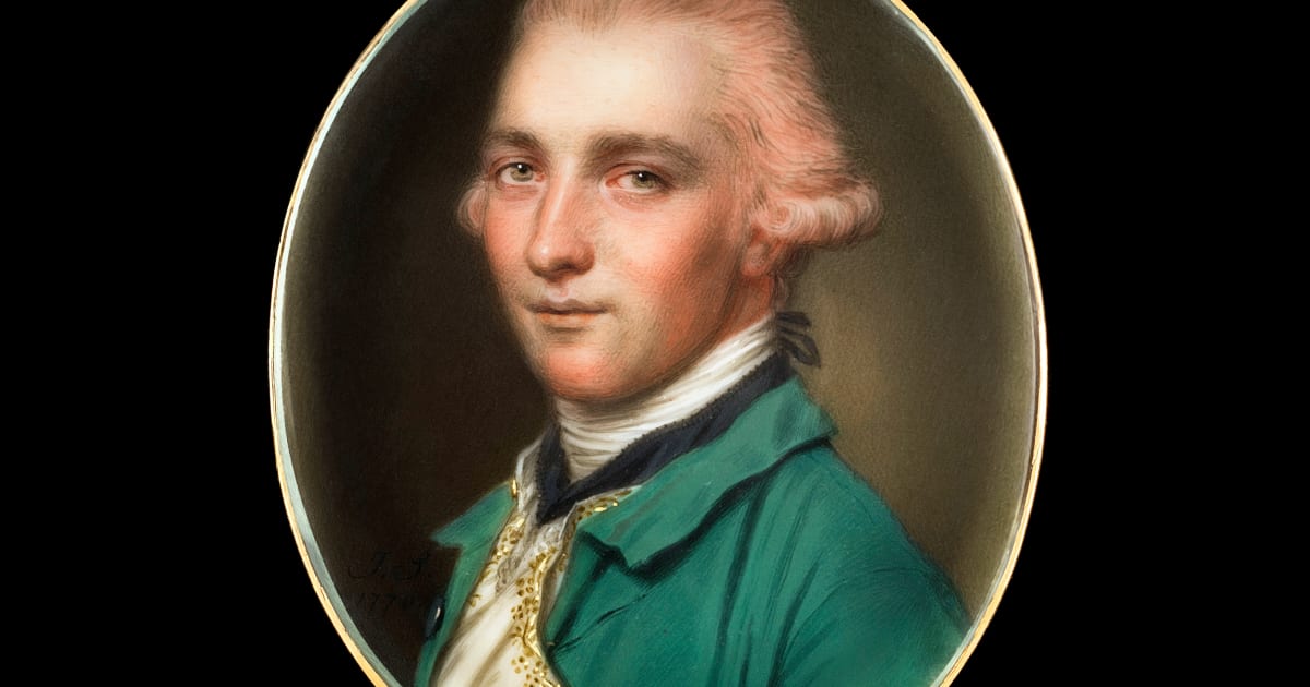 John Smart, (1741-1811) | Gentleman in a powdered wig and green jacket ...
