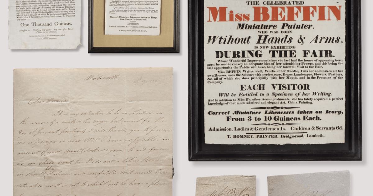 Sarah Biffin, (1784-1850) | Archival Collection (including samples of ...