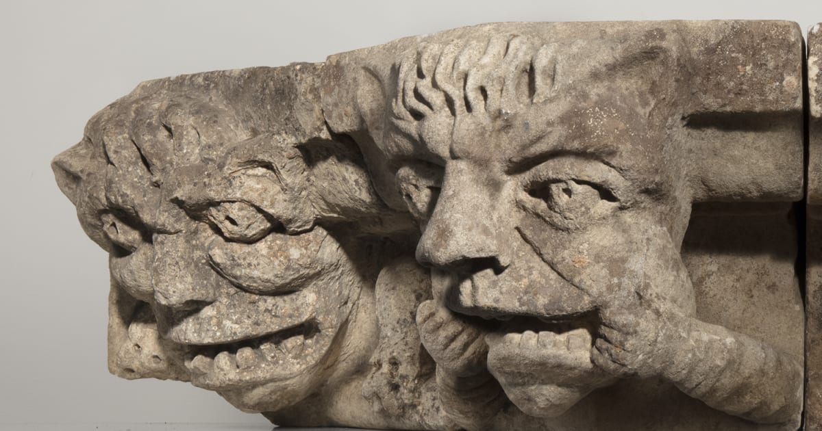 Four monstrous corbel heads, late 14th or early 15th century | Sam Fogg