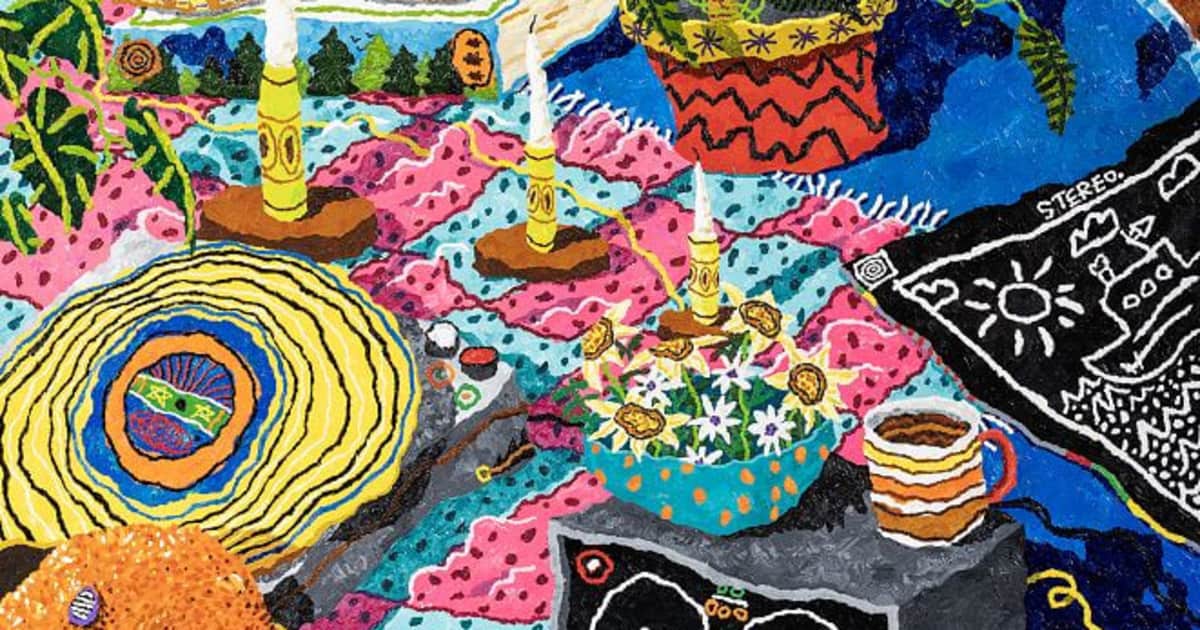 Cooper, Still Life on Blue Table, 2023 | Maddox Gallery