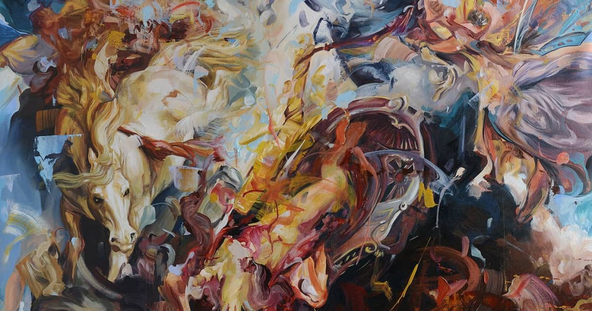 Dairo Vargas, The Fall of Phaeton - After Rubens, 2025 | Maddox Gallery