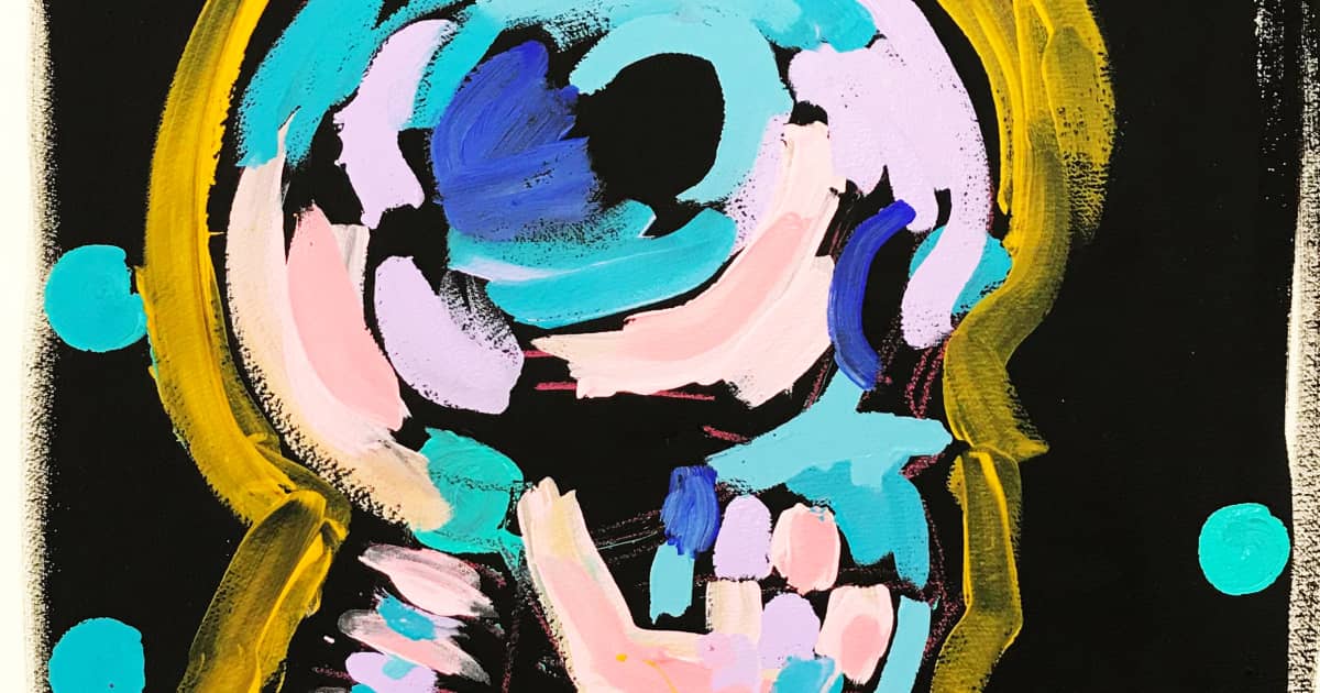 Bradley Theodore, Light Blue Skull, 2017 | Maddox Gallery