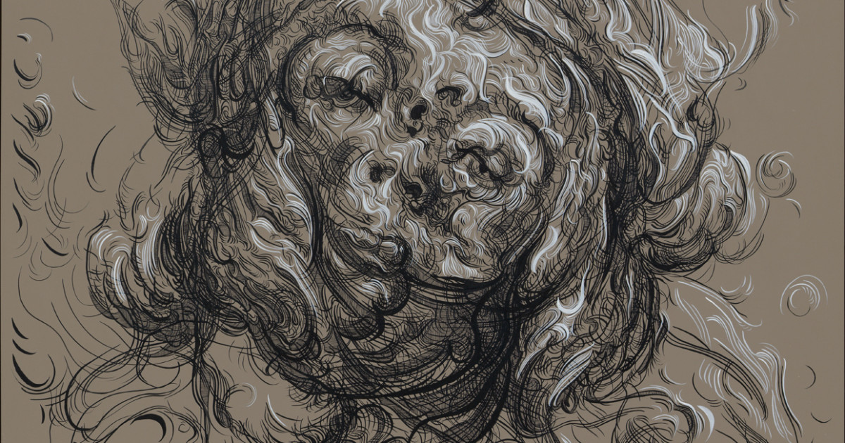 Glenn Brown, Poor Moon, 2016