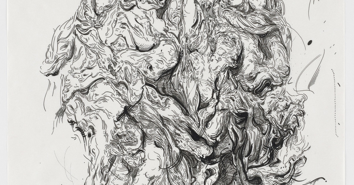 Glenn Brown, Drawing 5 (after Boucher), 2015