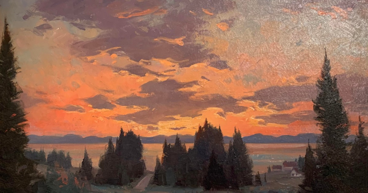 Eric Riordon, Sunset near Cacouna | Artworks | Alan Klinkhoff Gallery ...