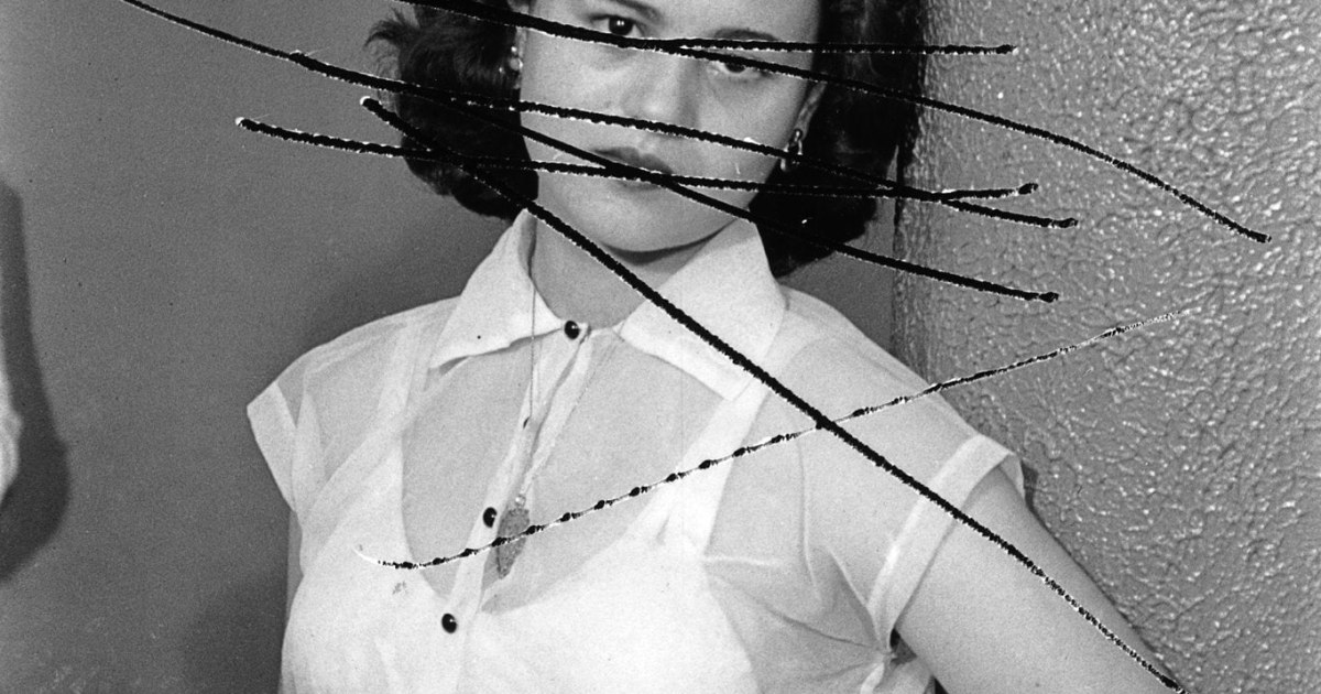 Akram Zaatari, Damaged Negatives: Scratched Portrait of Mrs. Baqari ...