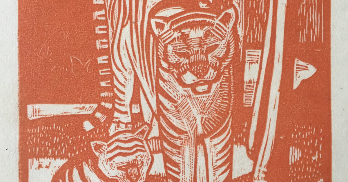 Rupert Lee, Tiger and Cub, 1919 | THE CUT IMAGE - MODERN BRITISH WOOD ...