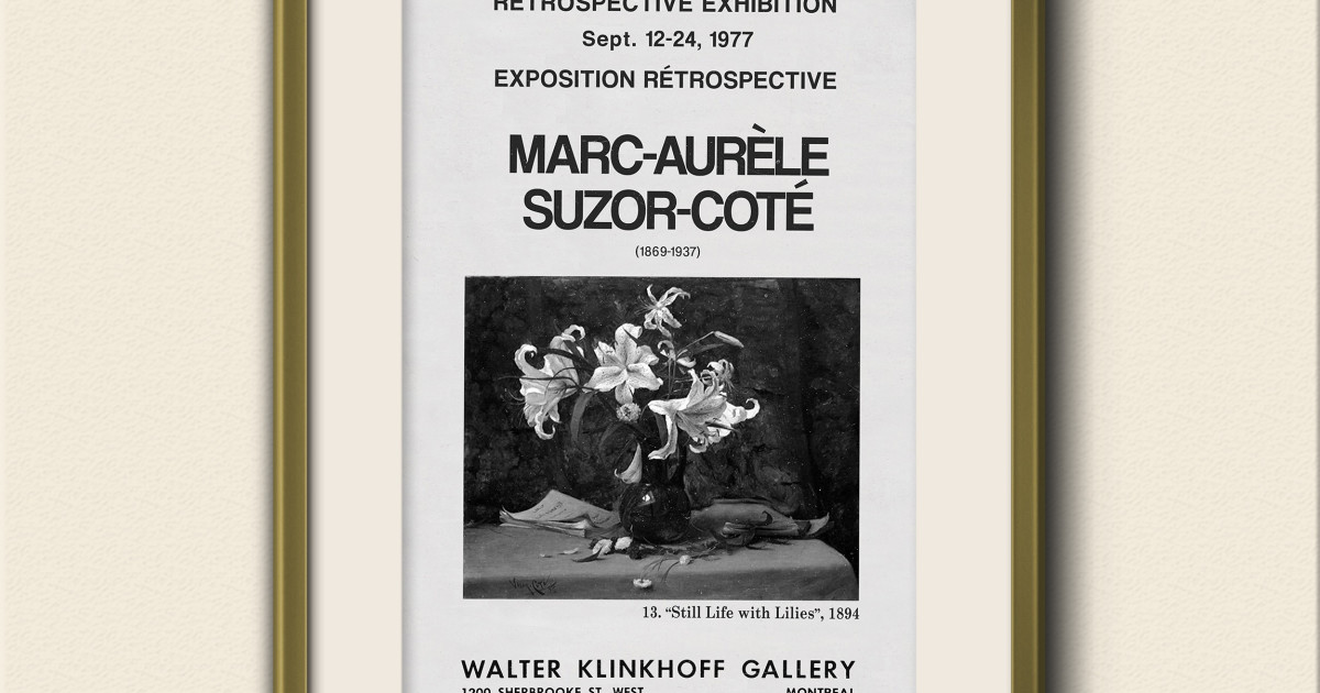 Marc-Aurèle Suzor-Coté - Retrospective Exhibition | Alan Klinkhoff ...