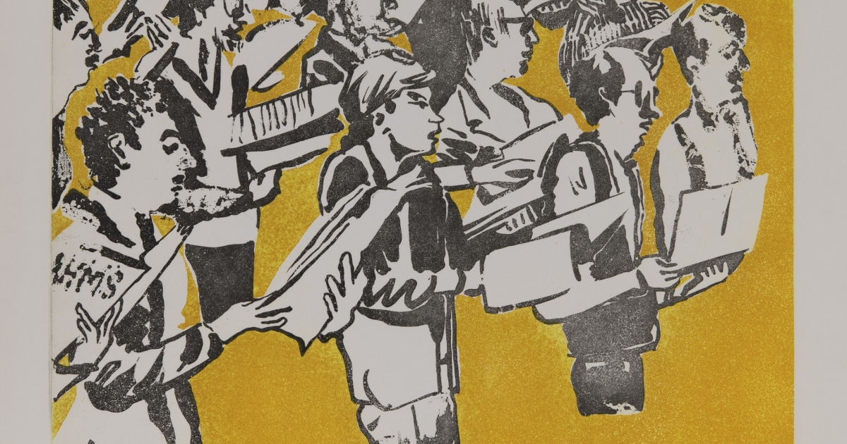 Patrick Procktor, Tenors of the London Philharmonic Choir Rehearsing ...