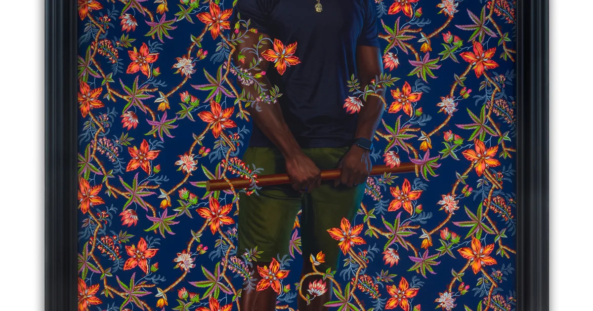 Kehinde Wiley, Portrait of Uyoobong Anthony Sunday, 2024 | Stephen ...