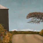 David Inshaw, Ladder, Tree, Shed & Moon, 2021 | The Redfern Gallery