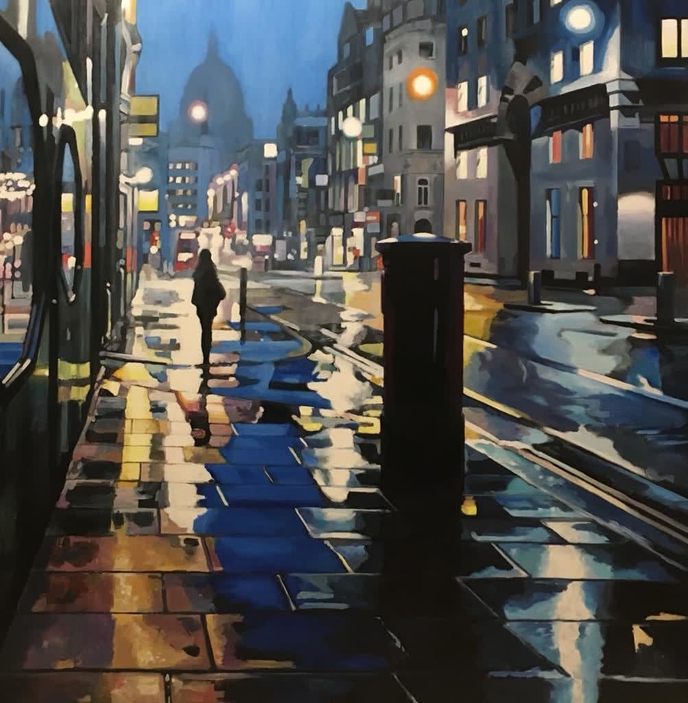 Jonathan Stewardson, Working in the City II | Arkley Fine Art