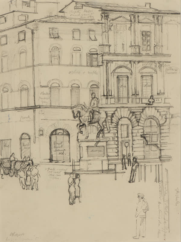 Claude Rogers, Piazza Signoria, Florence, 1951 | Ben Uri Gallery and Museum Claude Rogers, Piazza Signoria, Florence, 1951 | Ben Uri Gallery and Museum