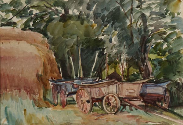 Gilbert Solomon, Hay Wagons | Ben Uri Gallery and Museum