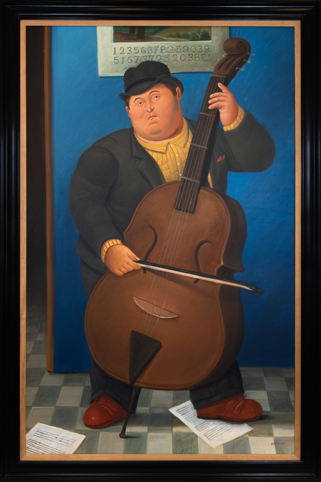 Fernando Botero, Man playing Contrabass, 1999