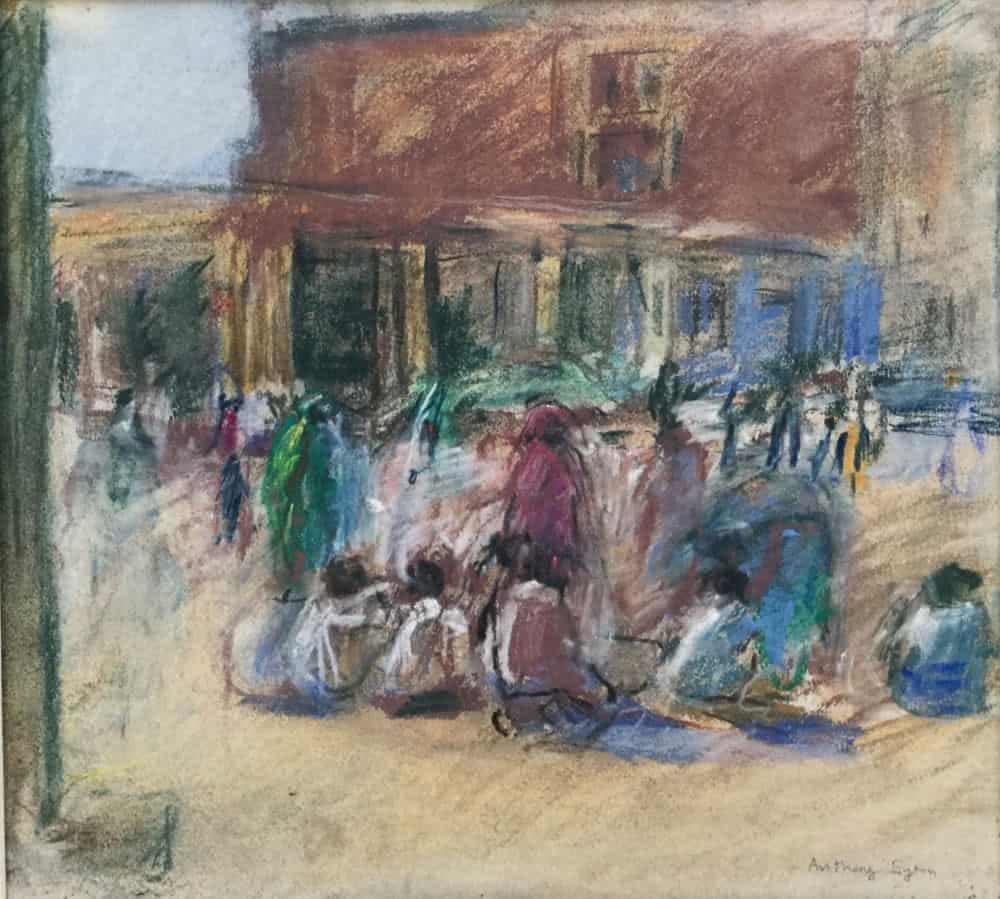 Anthony Eyton RA, Street Scene Kartoum, Sudan | British Art Portfolio