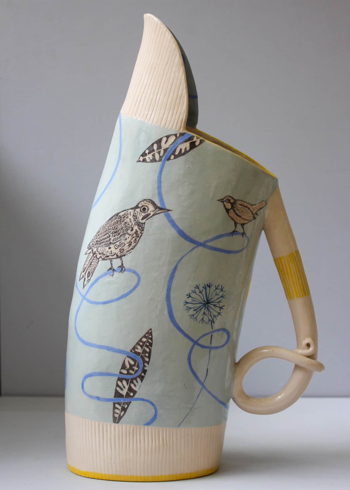 Laurance Simon, Birds on a Wire Jug, 2025 | Contemporary Applied Arts