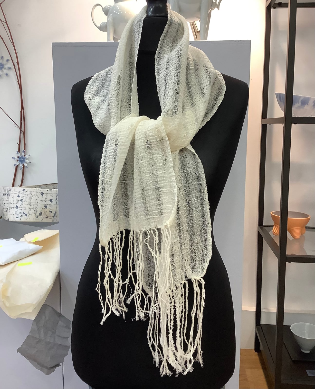 Jennifer Shellard, Fine Lacy Scarf, 2024 | Contemporary Applied Arts