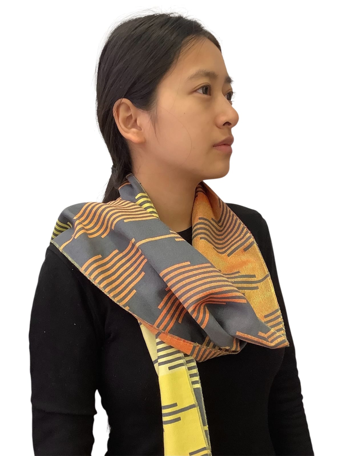 Jennifer Shellard, Bold Chaos Silk Scarf, 2024 | Contemporary Applied Arts