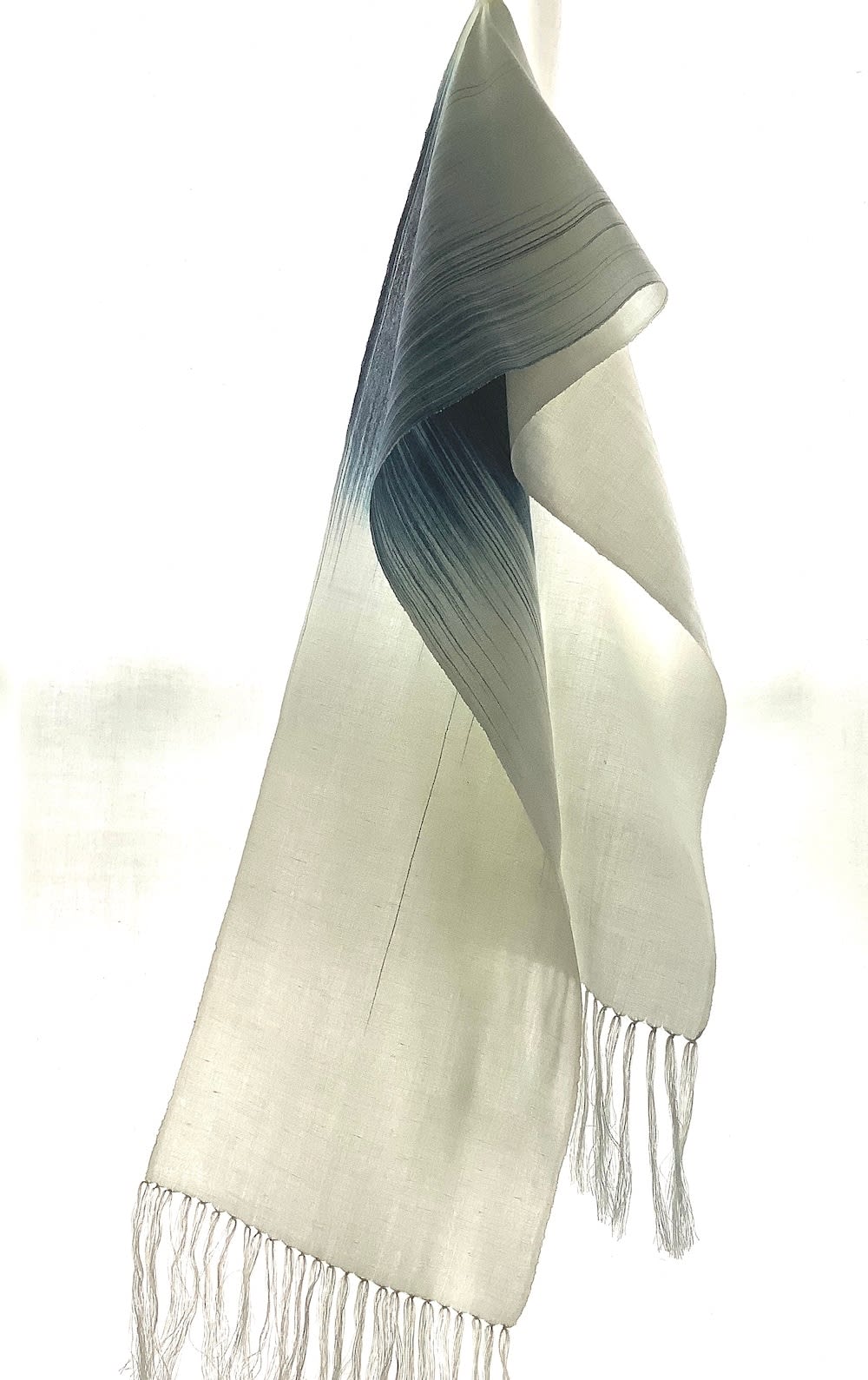 Jennifer Shellard, Indigo Ikat Summer Scarf, 2023 | Contemporary ...