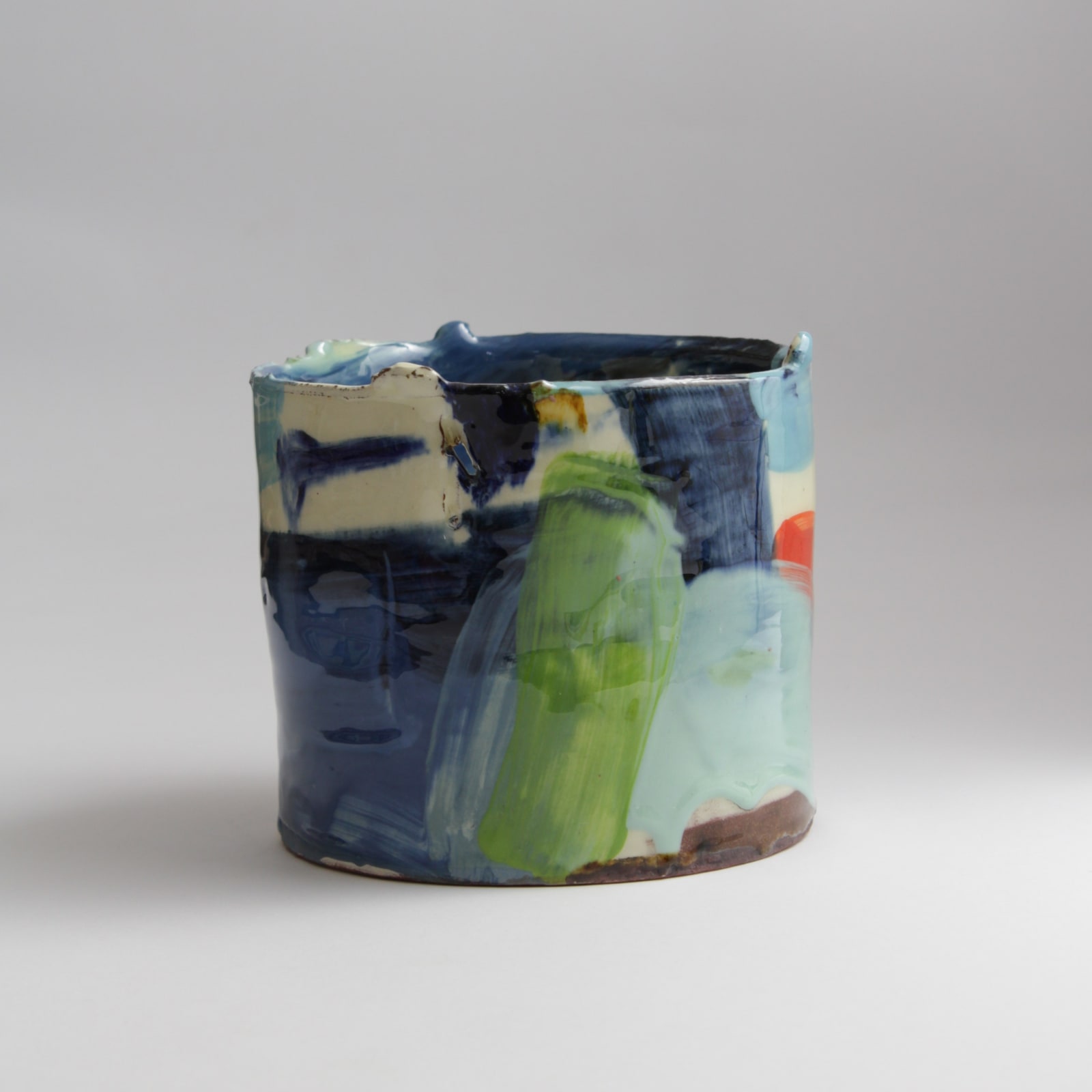 Barry Stedman, Thrown Altered Vessel with Blue/Orange/Green, 2024 ...